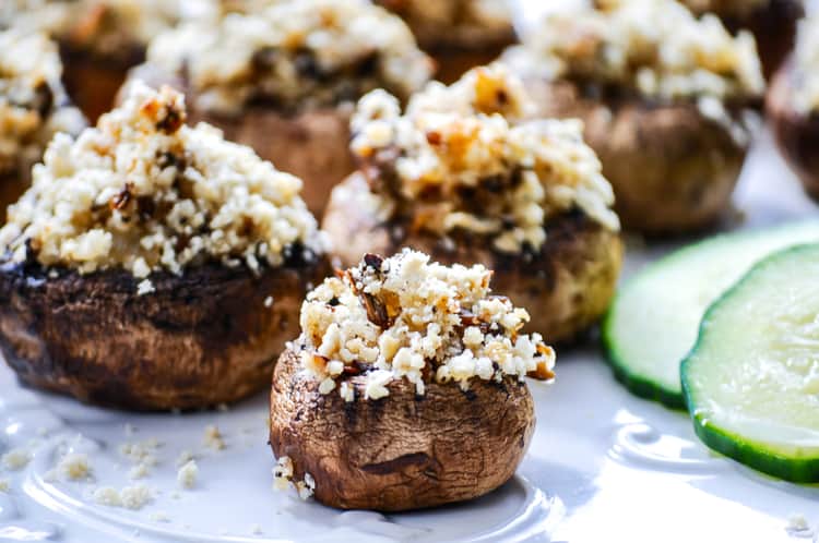 Easy Vegan Stuffed Mushrooms - Vegan Blueberry