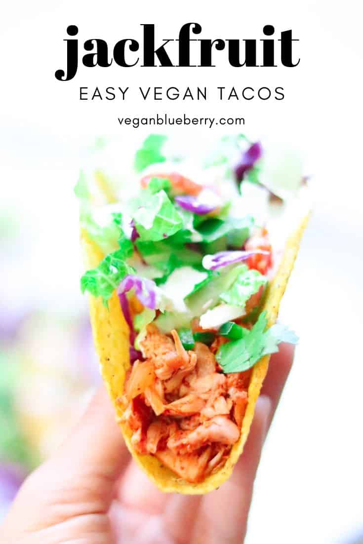 Easy Pulled Jackfruit Tacos - Vegan Blueberry