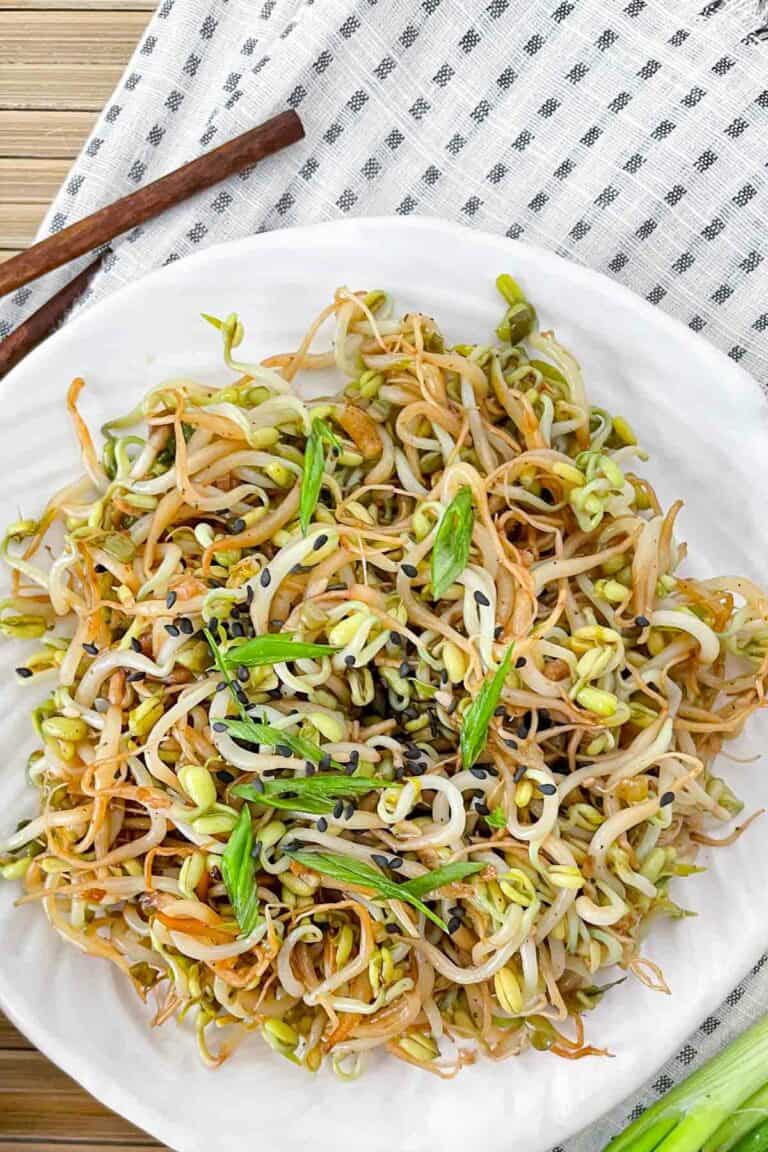 Bean Sprouts Stir Fry (Vegan) - Vegan Blueberry
