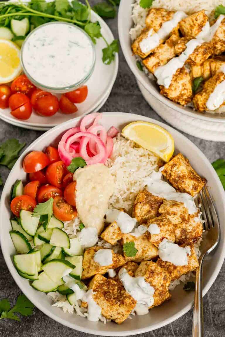 Tofu Shawarma with Lemon Garlic Sauce (Vegan) - Vegan Blueberry