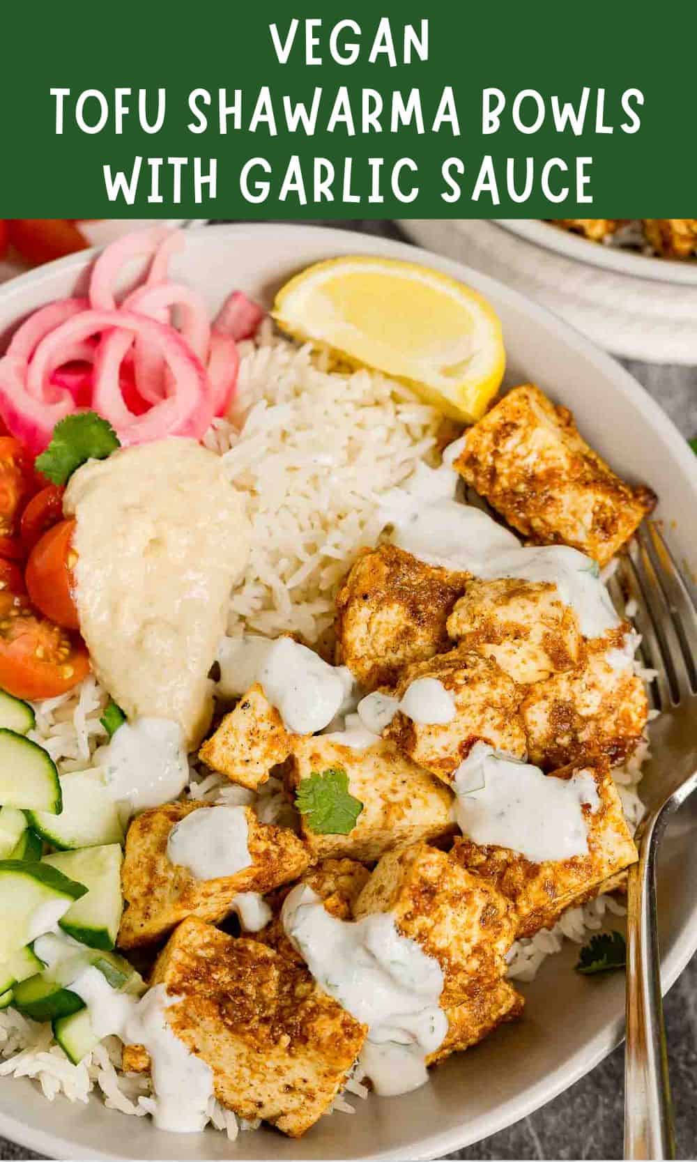 Tofu Shawarma with Lemon Garlic Sauce (Vegan) - Vegan Blueberry